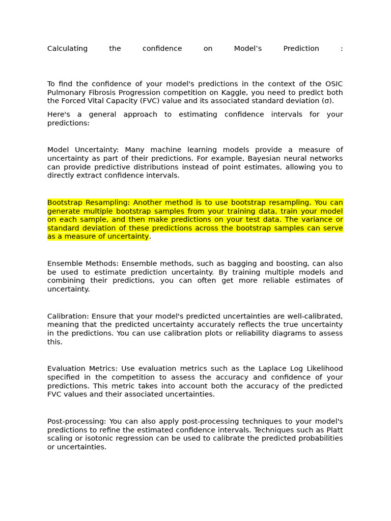 Confidence in Model Predictions | PDF | Standard Deviation | Confidence ...