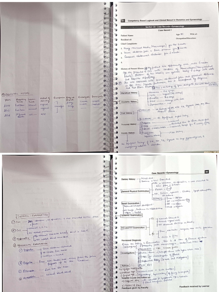 Obg Log Book | PDF