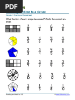 Grade 1 Fraction Coloring Worksheet | PDF