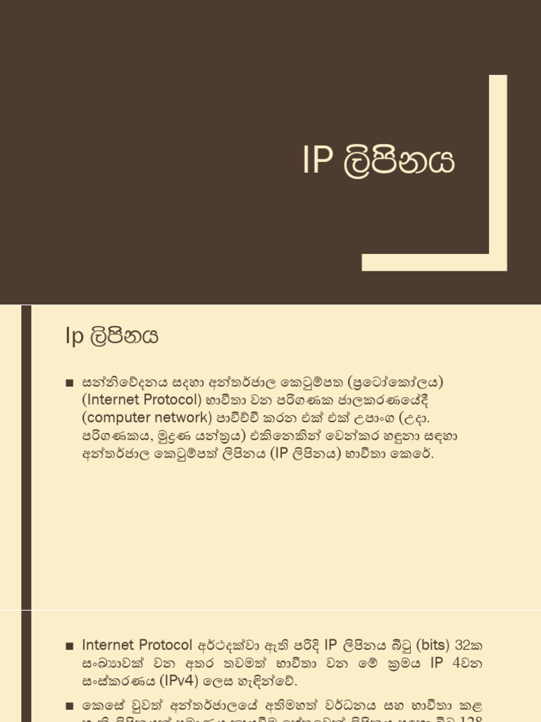 Lesson 4 IP Address 2 | PDF