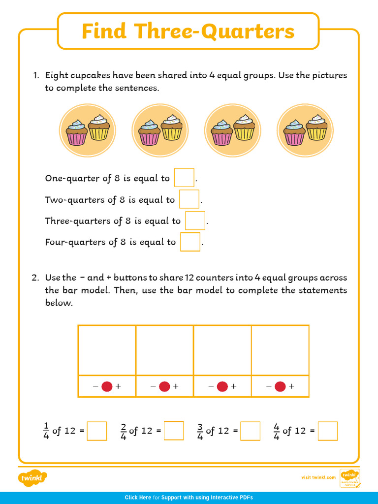 Understanding Three-Quarters in Maths | PDF