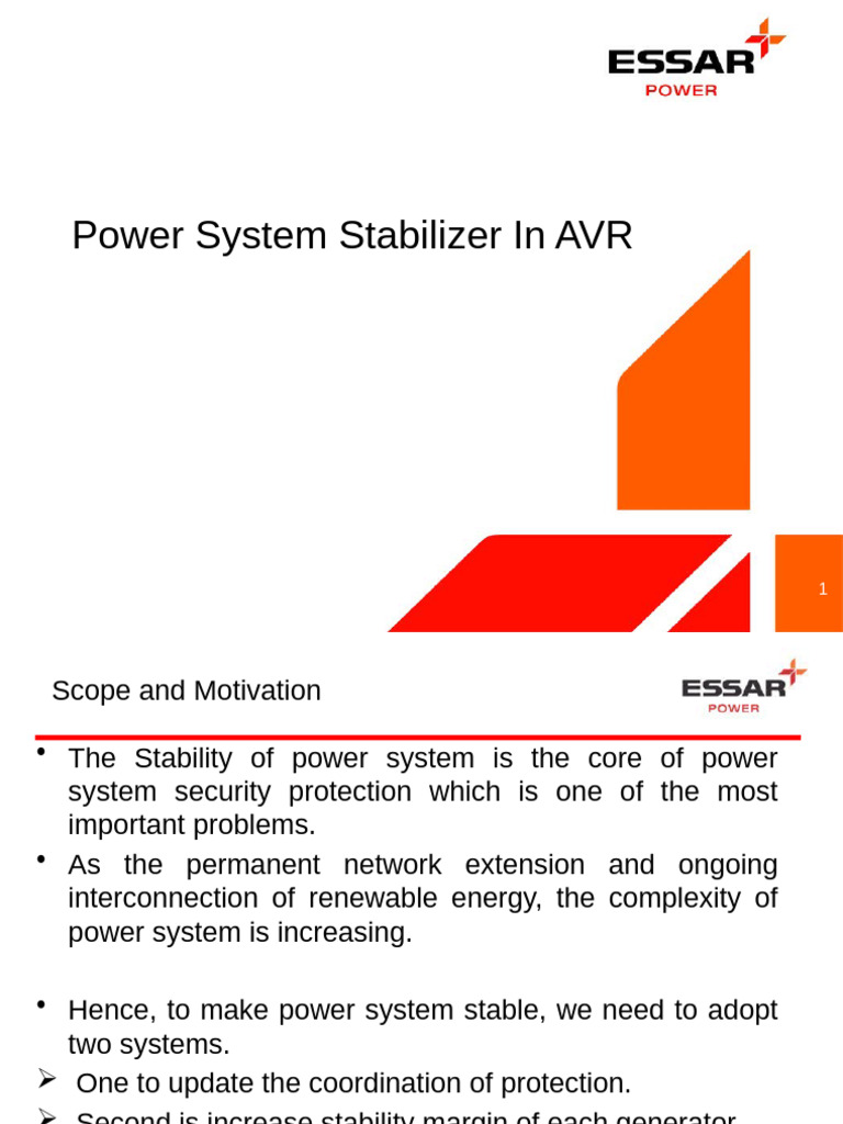 Power System Stabilizer for AVR Efficiency | PDF | Electric Generator ...