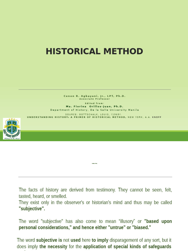 Understanding Historical Methodology | PDF | Liberal Arts Education