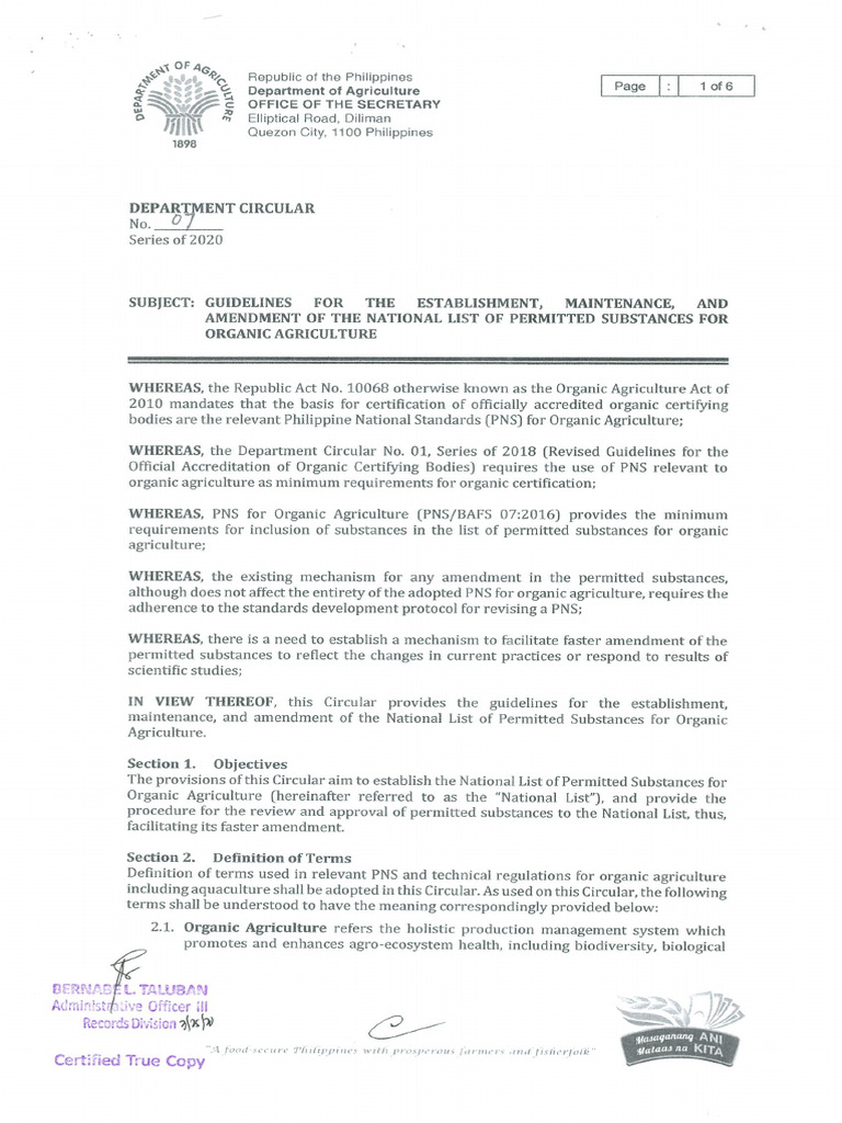 Department Circular No. 07 Series of 2020 | PDF