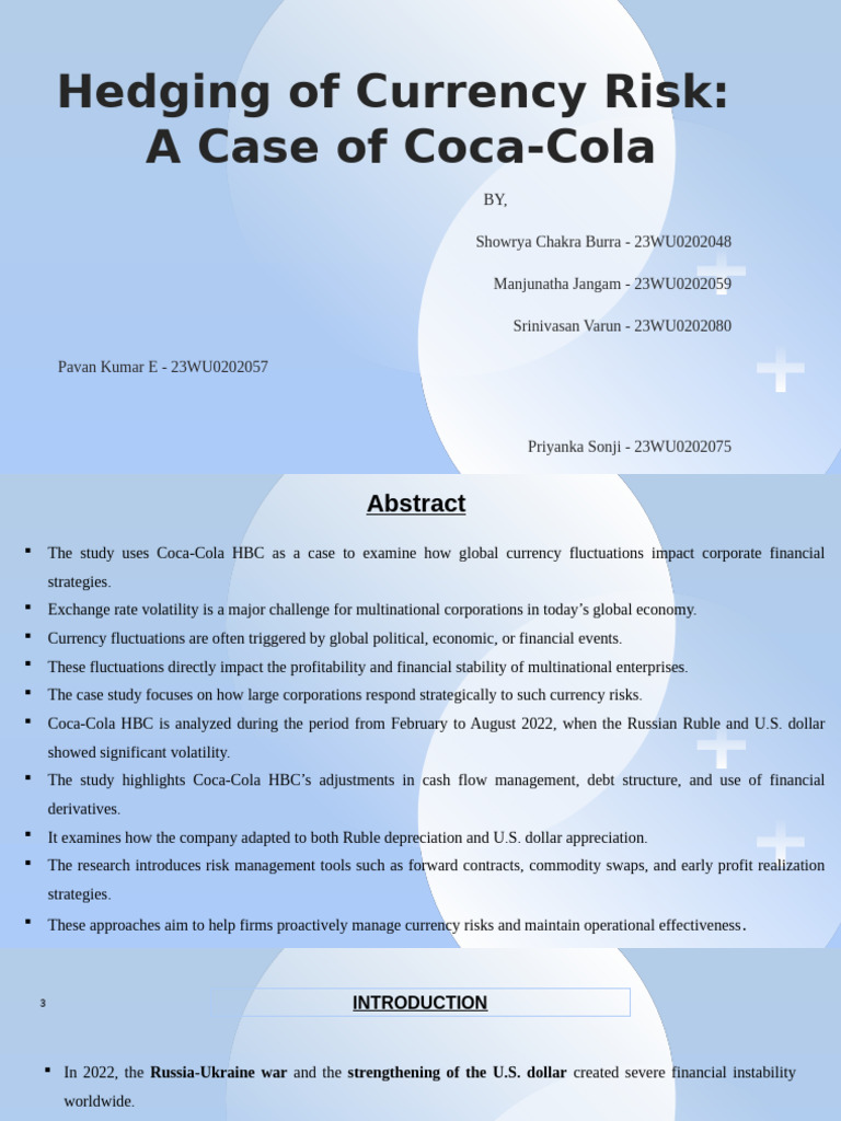 Coca-Cola's Currency Risk Hedging Strategy | PDF | Hedge (Finance ...