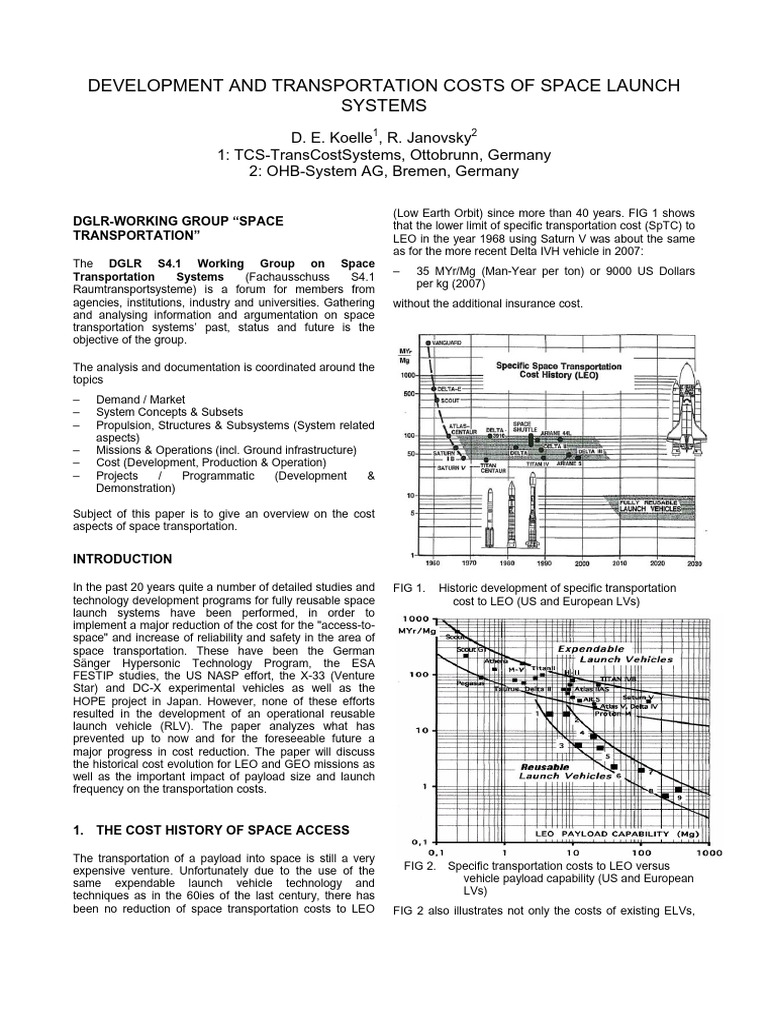 Space Launch System Cost Analysis | PDF | Launch Vehicle | Rocketry