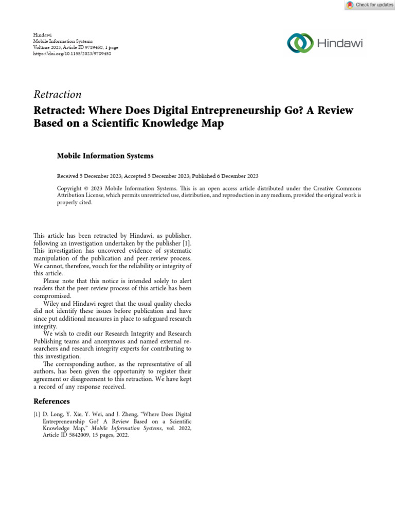 Retraction Notice: Digital Entrepreneurship Review | PDF ...