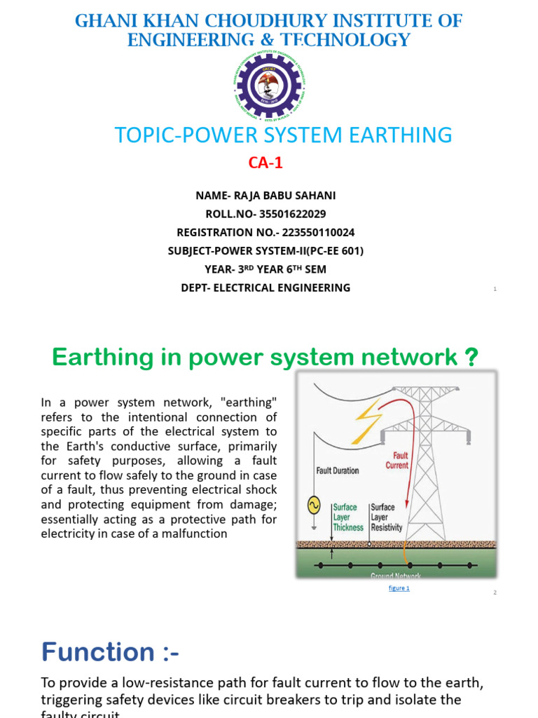 Power System Earthing Methods | PDF | Electrical Components | Electric ...