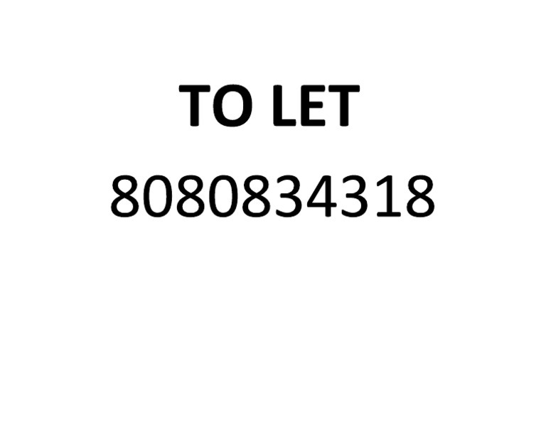To Let | PDF