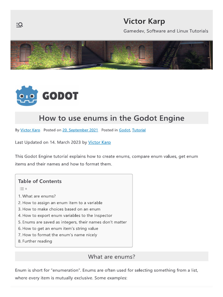 Enums in The Godot | PDF