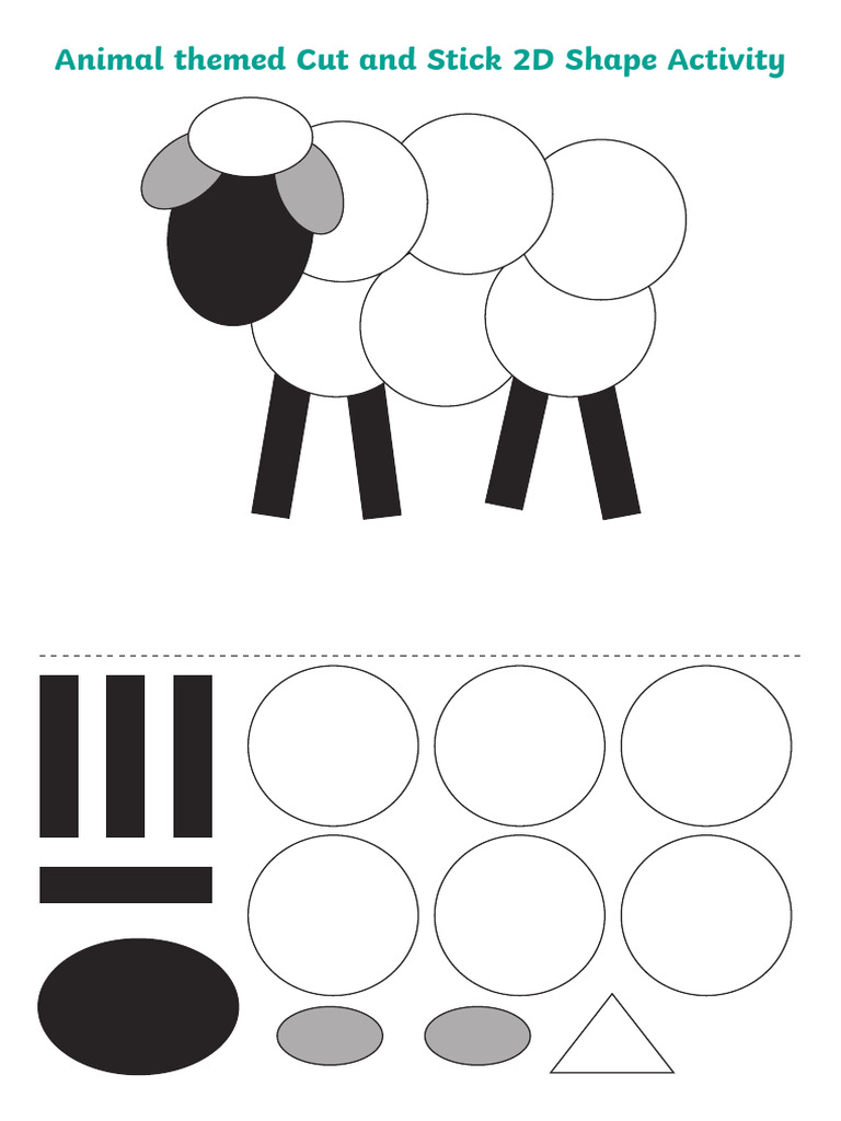2 D Animal Shapes (5 Copies) | PDF