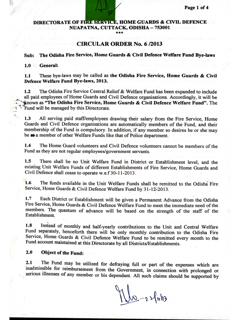 Circular Order 6 - 2013 | PDF