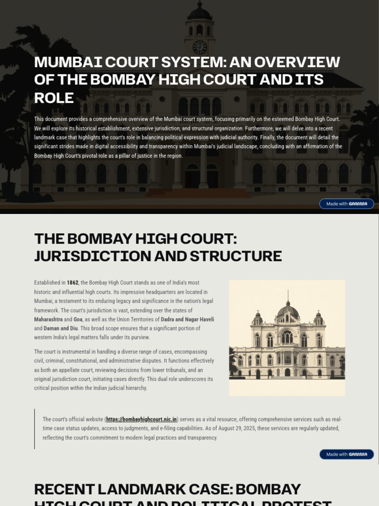 Mumbai Court System An Overview of The Bombay High Court and Its Role ...