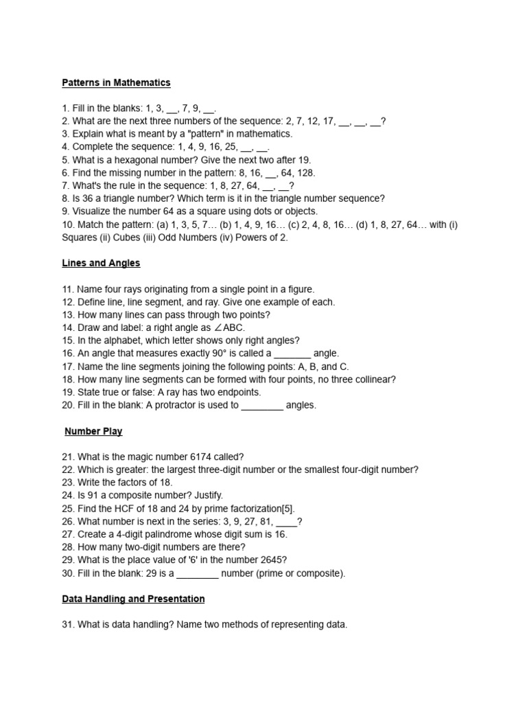Anaya Maths Complete Syllabus Worksheet | PDF | Prime Number | Numbers