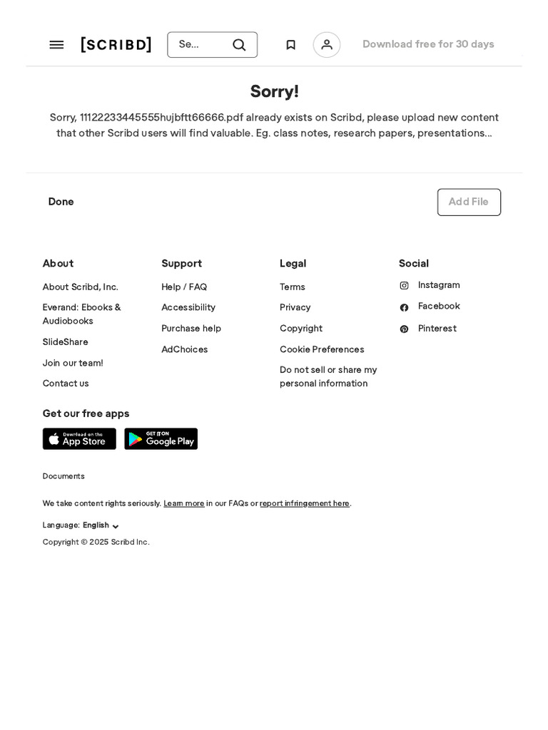 Sorry!: Upload 1 of 5 | PDF