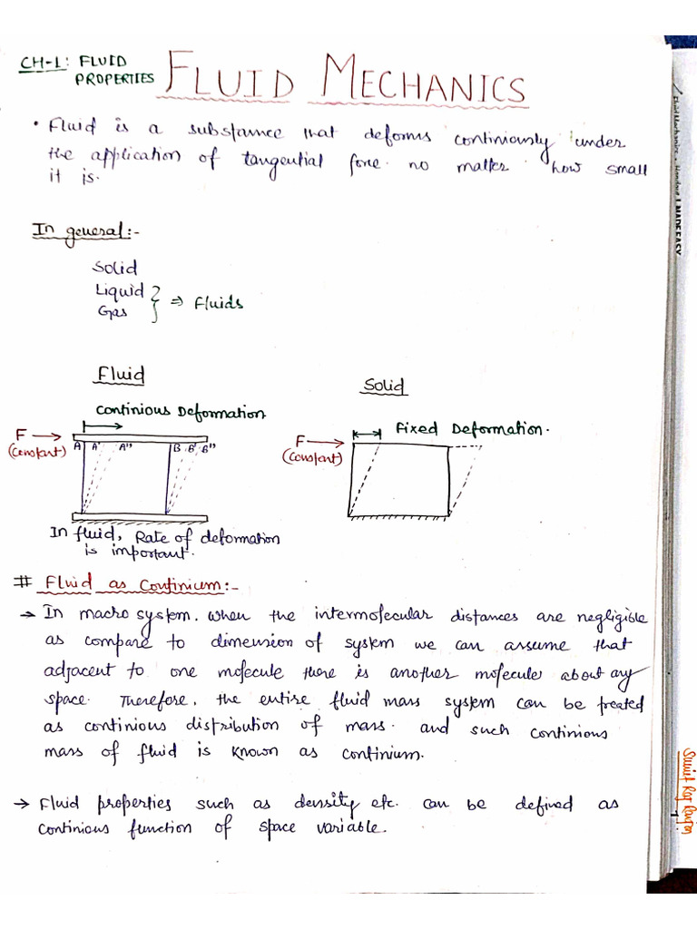 Fluid Mechanics Notes by Made Easy | PDF
