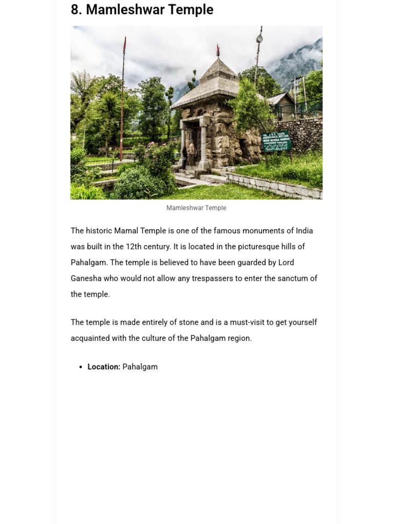 Mamleshwar Temple, Lord Siva | PDF