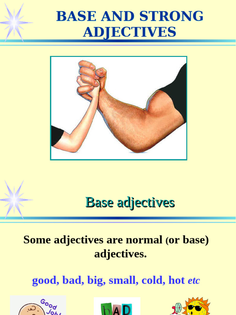 Base vs. Strong Adjectives Guide | PDF