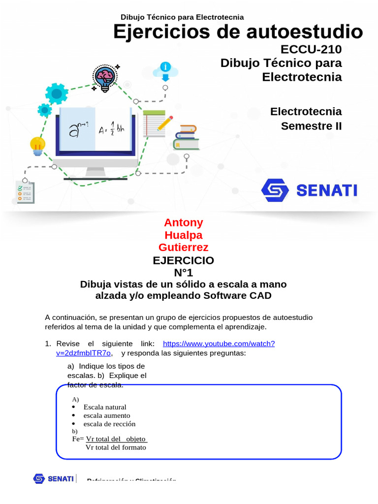 Eccu Eccu-210 Ejercicio T001 | PDF | Dibujo técnico | Dibujo