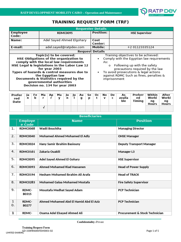 (RDMC HSE Committee Meeting 21-7-2022 Training | PDF