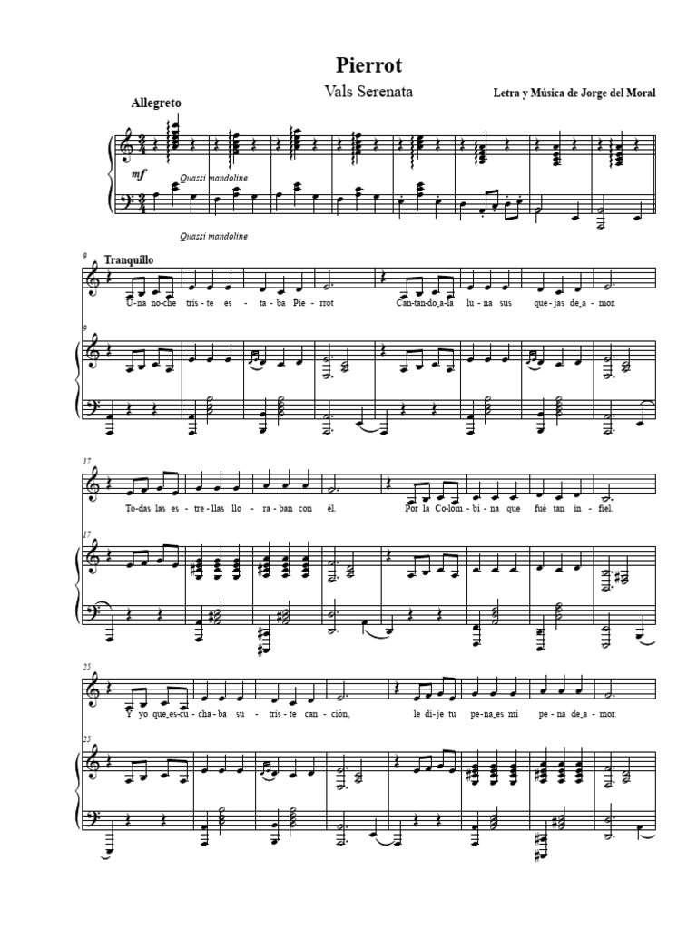 Quassi Mandoline Sheet Music | PDF