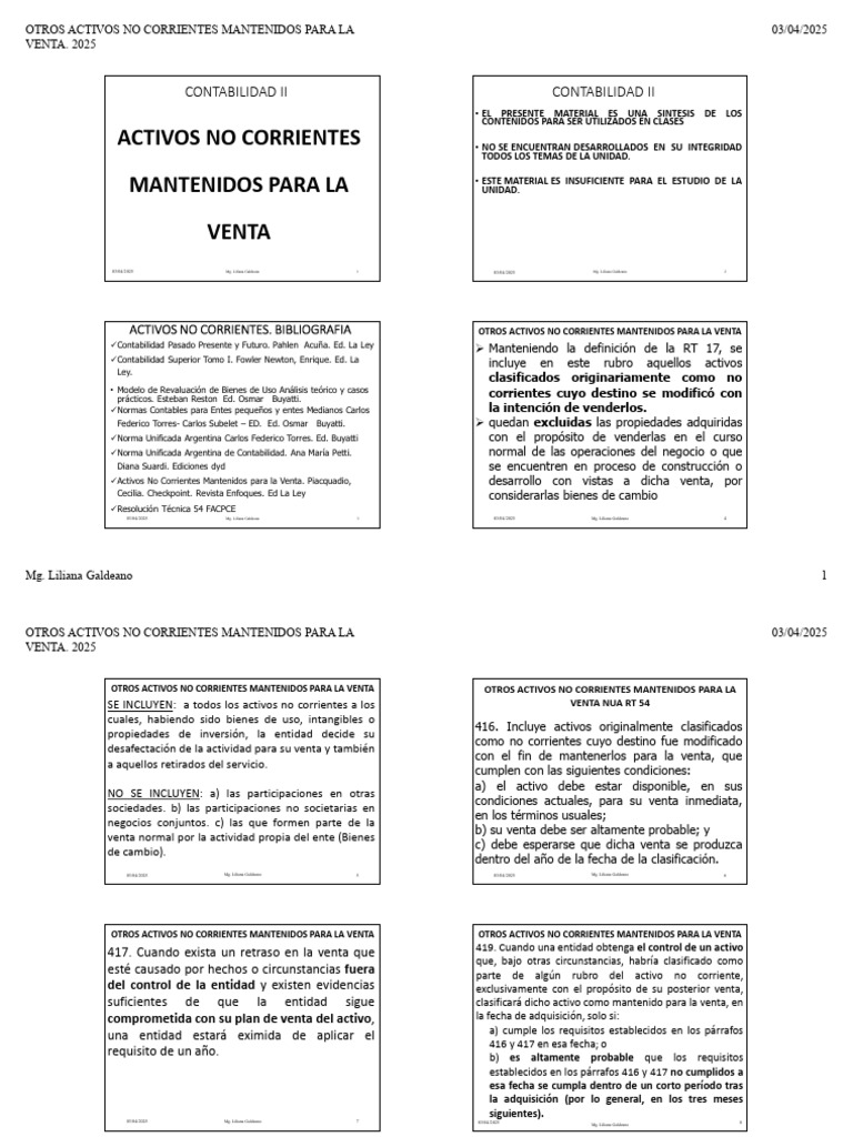 Activos No Corrientes Mantenidos | PDF | Contabilidad | Medición