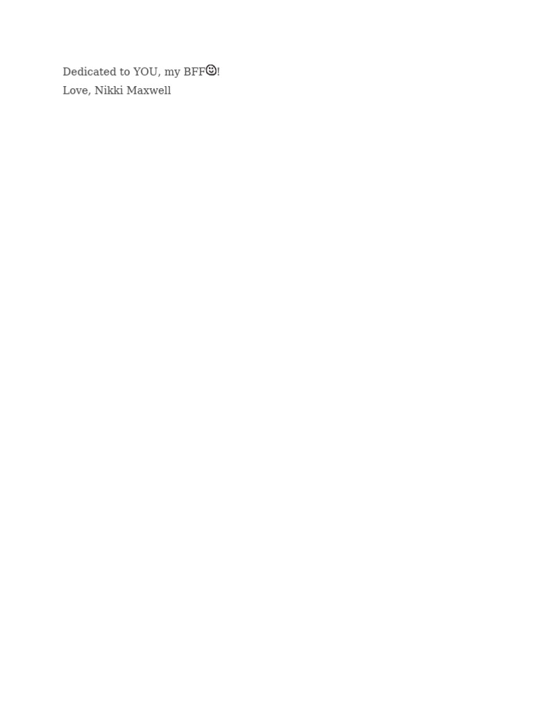 All About Nikki | PDF