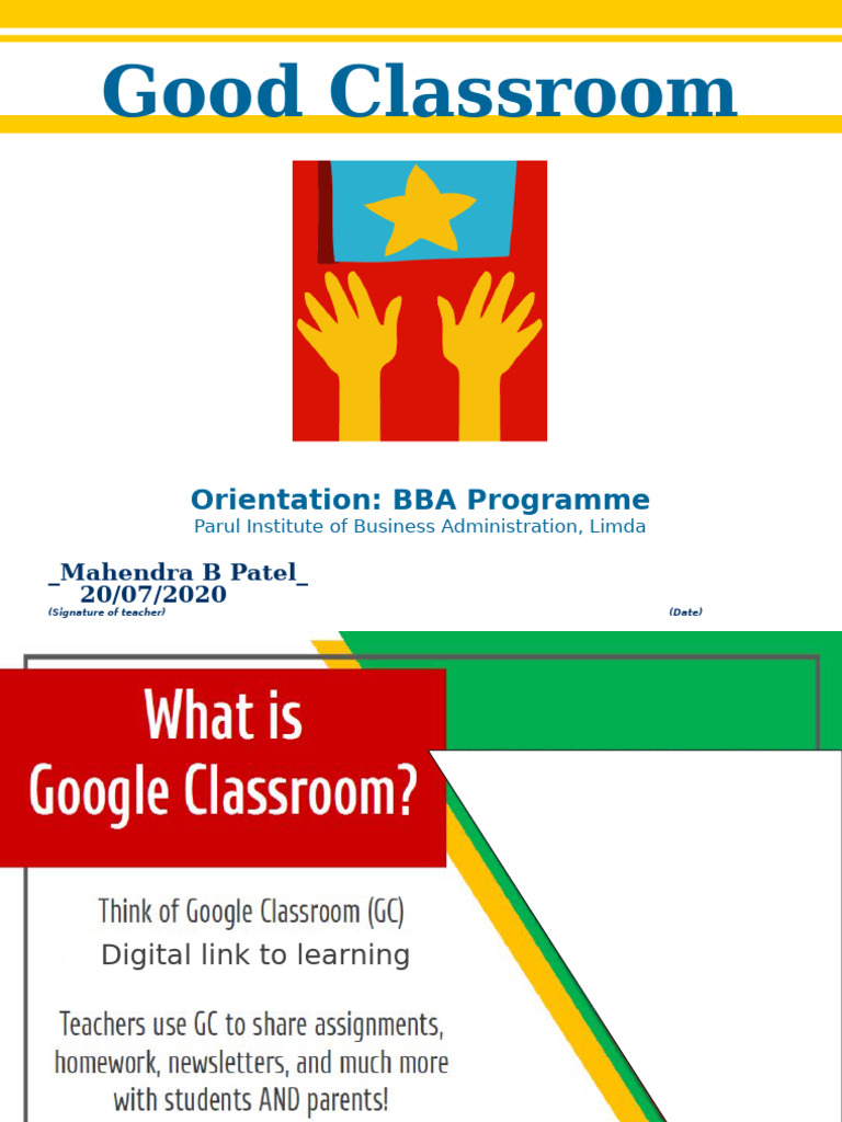 Google Classroom Orientation Pdf Computing Software
