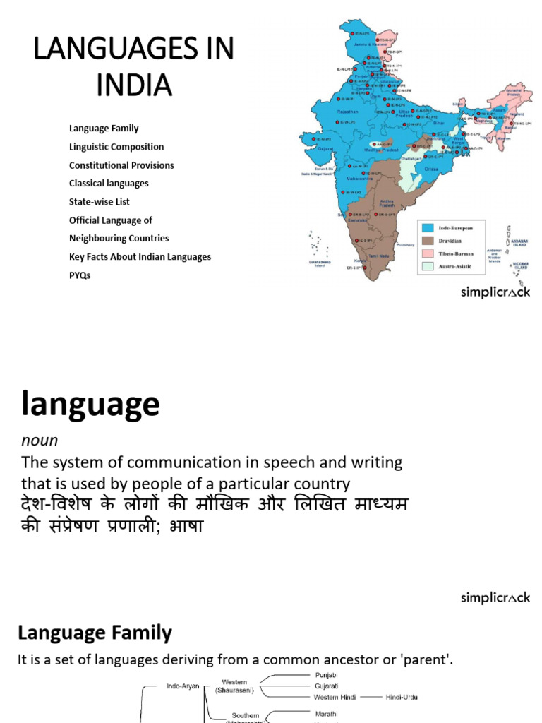 Languages of India Notes (Updated) | PDF | Languages Of India | South Asia