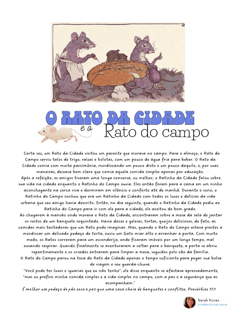 O Rato da Cidade e do Campo | PDF | Cidade