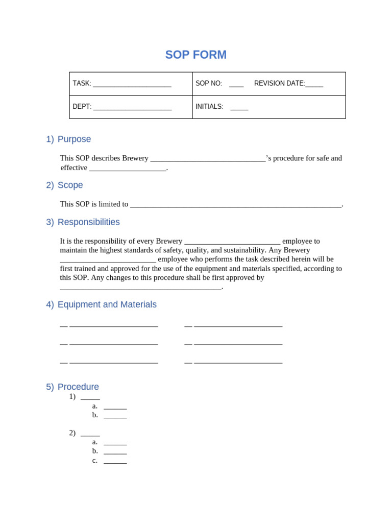 Hazard Assessment SOP Form | PDF