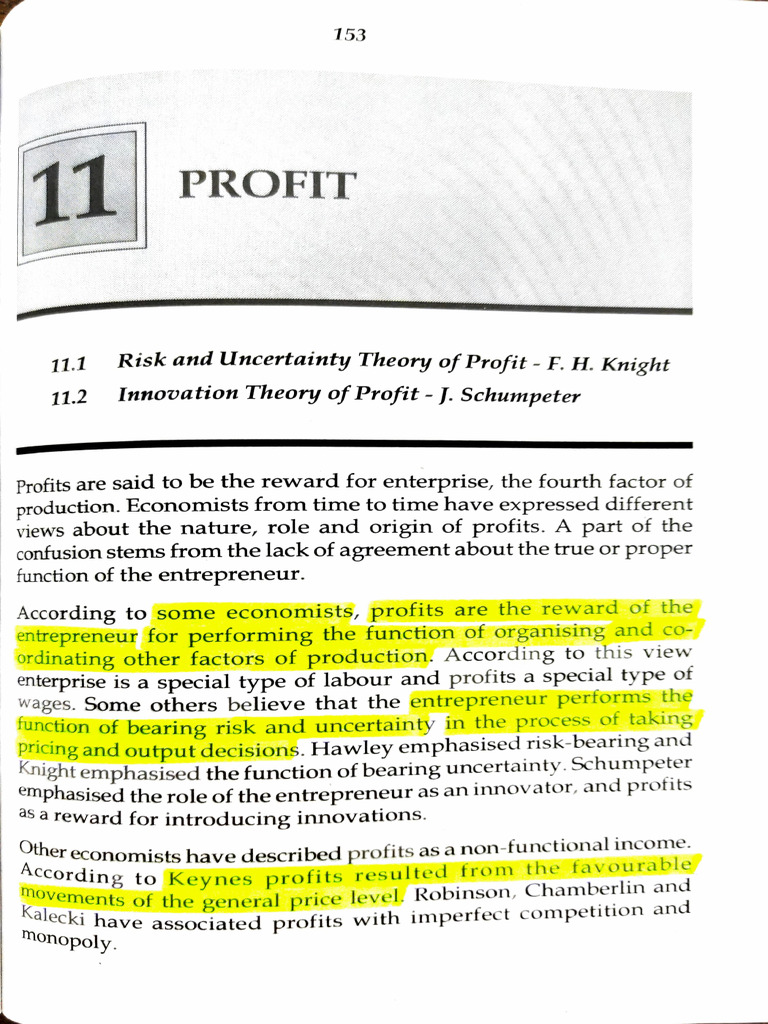 Risk Uncertainty and Innovation | PDF | Entrepreneurship | Profit ...