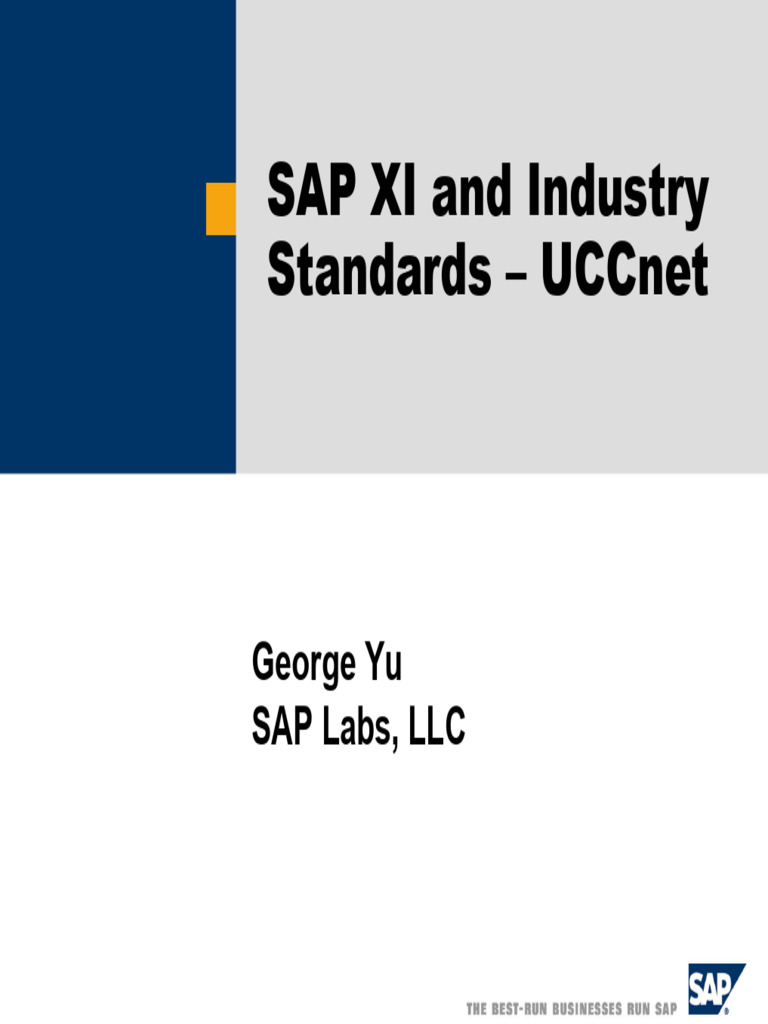 SAP XI and Industry Standards - UCCnet | PDF | Ibm Db2 | Computing