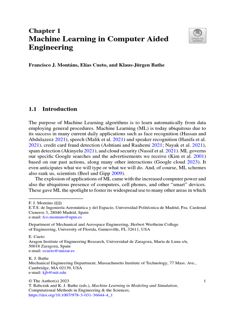 Machine Learning in Engineering Applications | PDF | Machine Learning ...