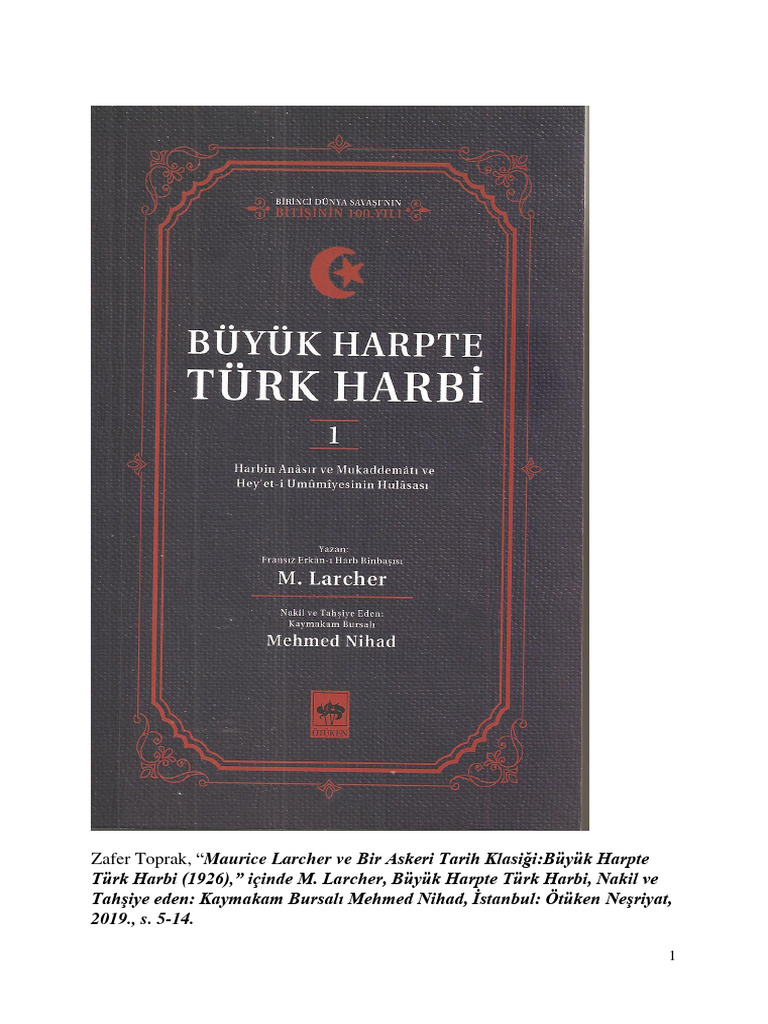 Maurice Larcher Ve Bir Askeri Tarih Klas | PDF