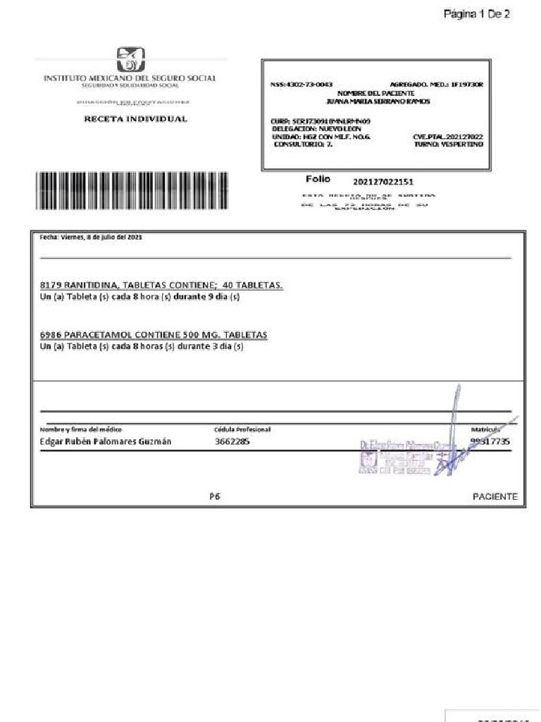 Receta Editable Imss - PDF | PDF
