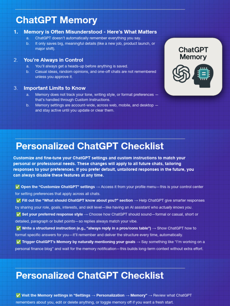 Create Your Own Personalized ChatGPT With Settings, Memory, and Custom ...
