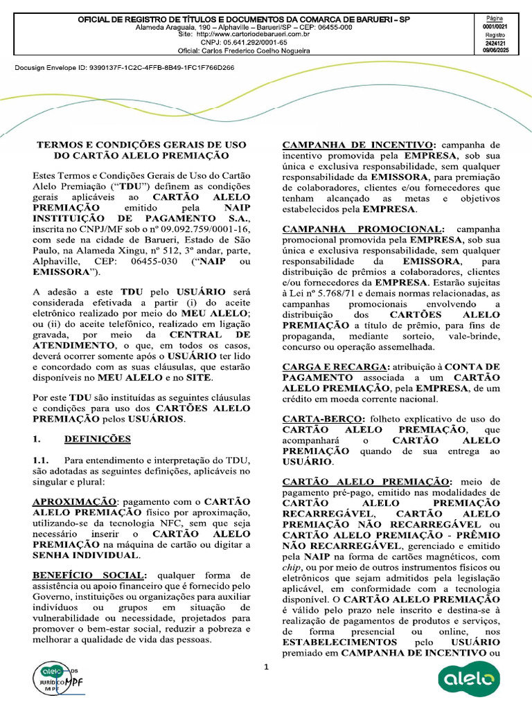 NAIP TDU AleloPremiacao Usuarios | PDF