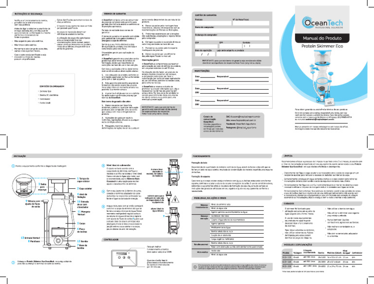 Manual Oceantech Skimmer Eco | PDF