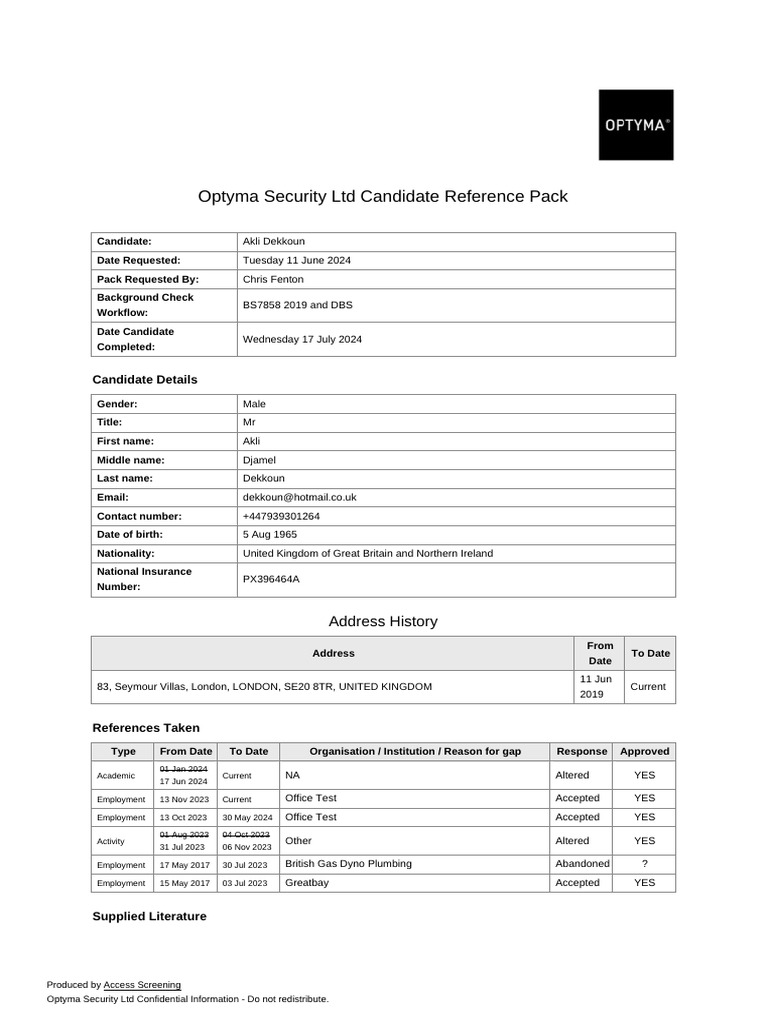 Akli Dekkoun - BS78582019 | PDF
