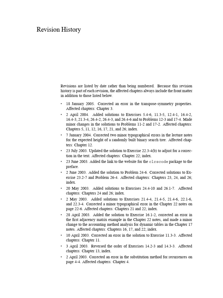 Cormen Lin Lee-Introduction To Algorithms (Solutions) - En-5 | PDF