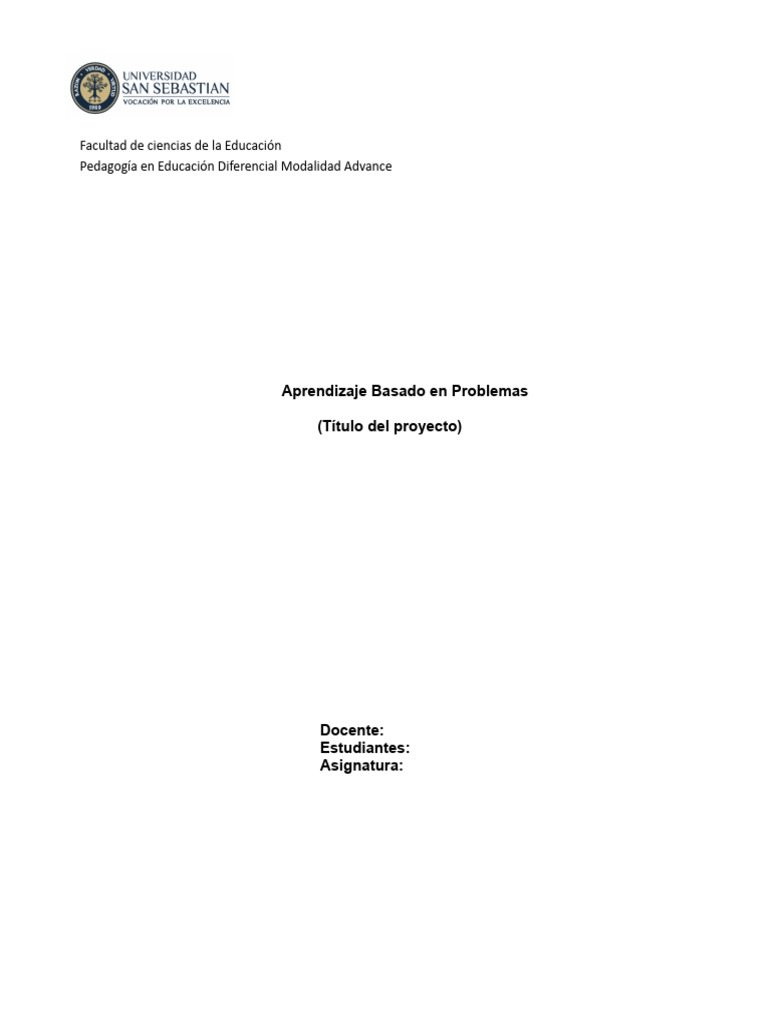 Formato ABP | PDF | Maestros | Enseñando