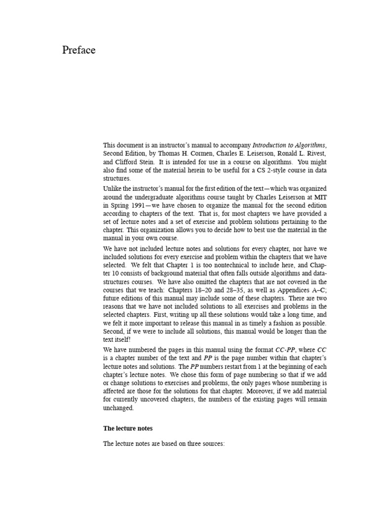 Cormen Lin Lee-Introduction To Algorithms (Solutions) - En-7 | PDF ...