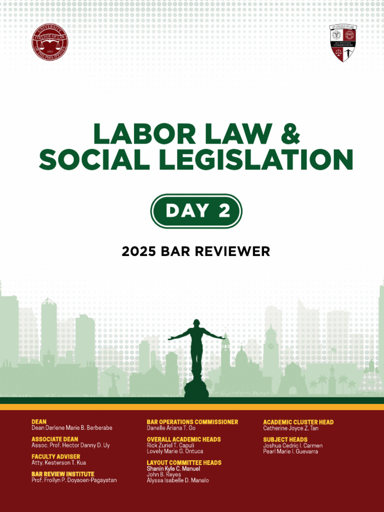 2025 Labor Law Bar Reviewer Guide | PDF | Business Law | Labor