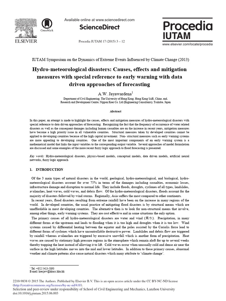 Jayawardena, 2013, Hydro-Meteorological Disasters | PDF | Fuzzy Logic ...