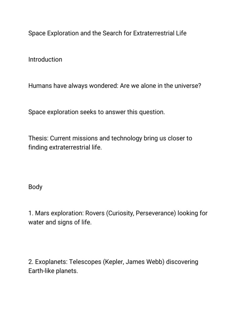 Research On Space Exploration | PDF