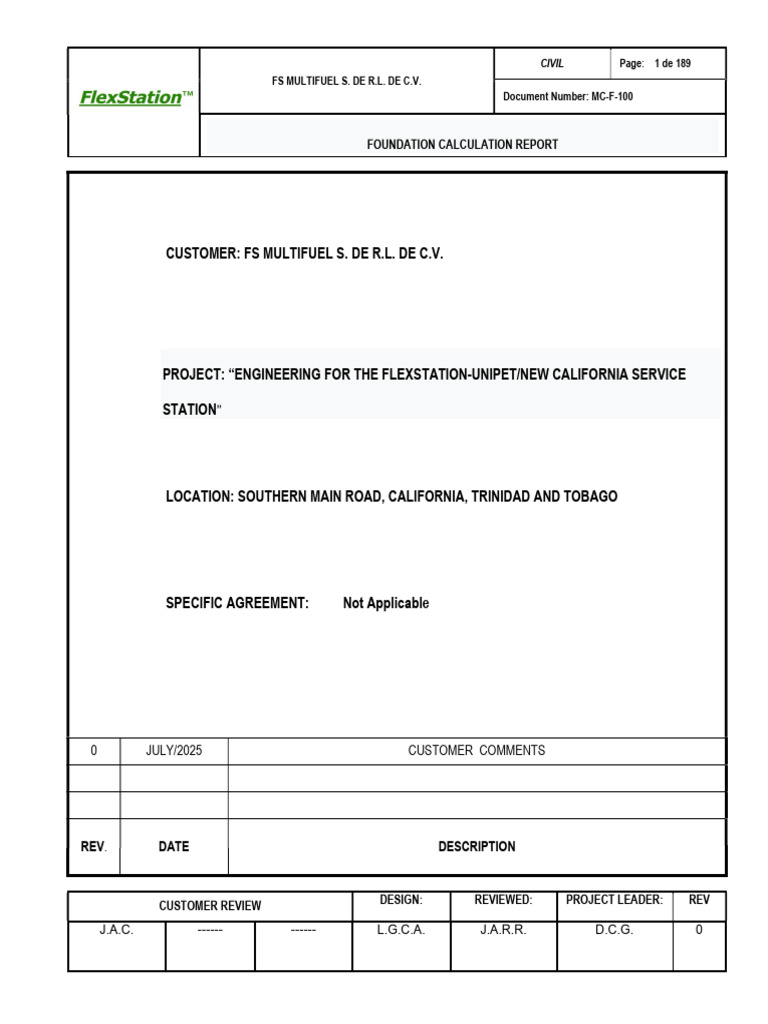 Foundation Calculation for Flexstation | PDF | Foundation (Engineering ...