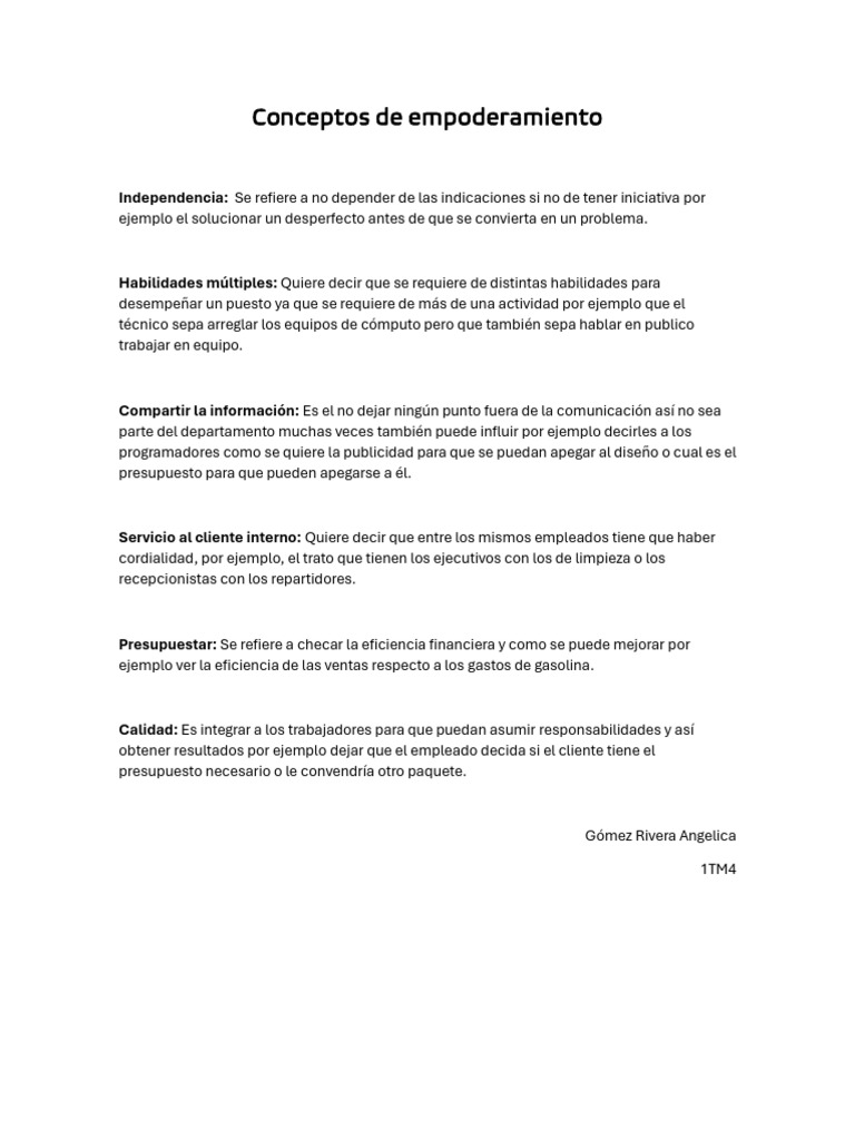 Conceptos de Empoderamiento | PDF
