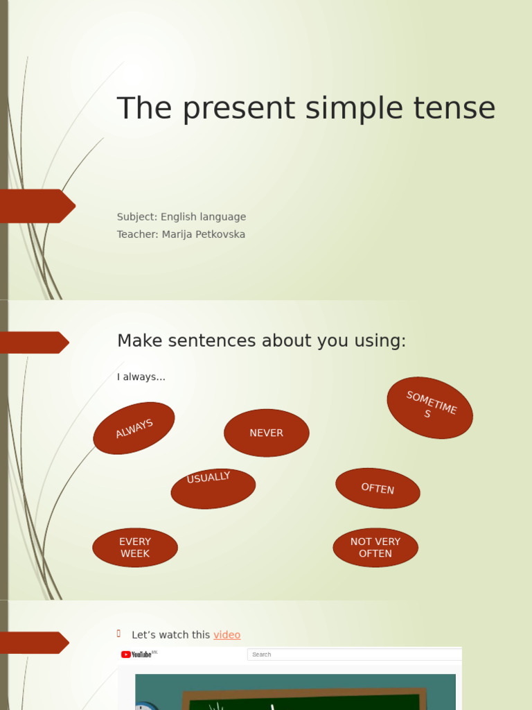 Present Simple Tense | PDF