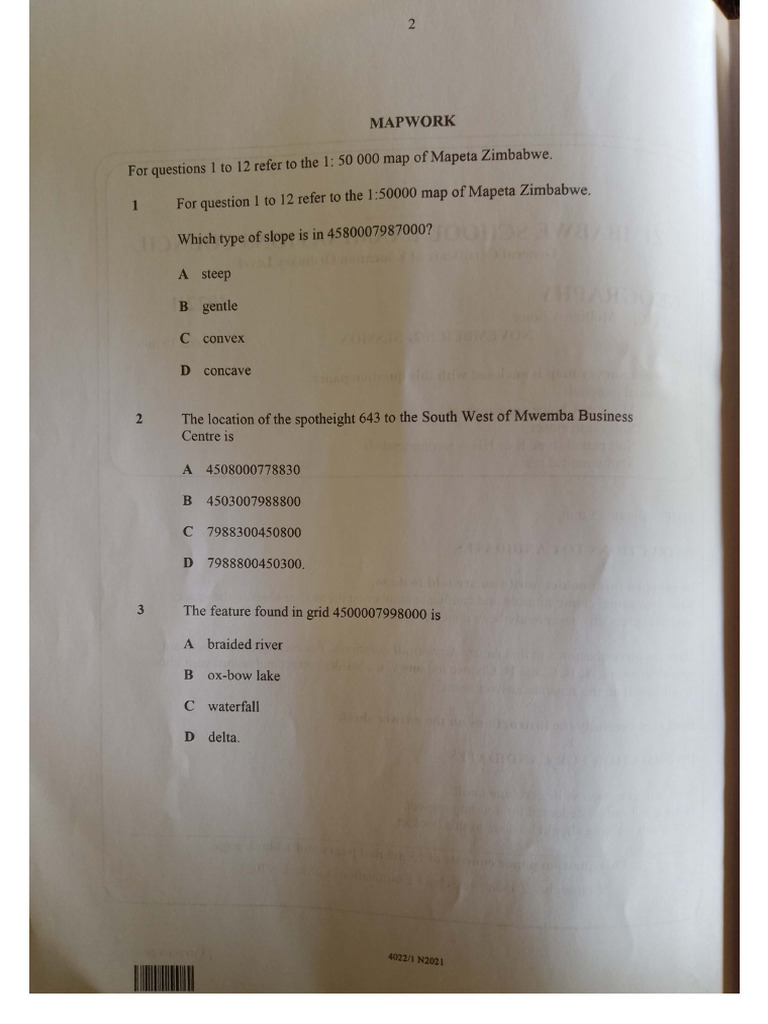 Geography P1 O LVL Nov 2021 | PDF